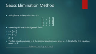 GATE Engineering Maths : System of Linear Equations | PPTX