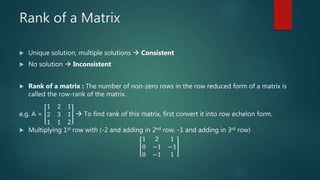 GATE Engineering Maths : System of Linear Equations | PPTX