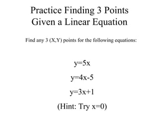 Linear equations 2-2 a graphing and x-y intercepts | PPT