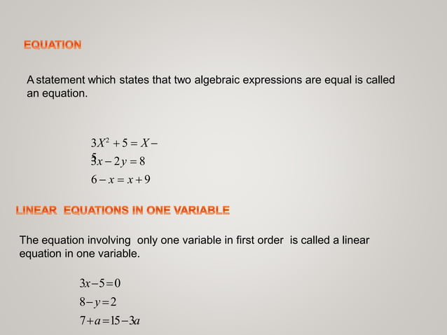 linear equations.pptx | Physics | Science