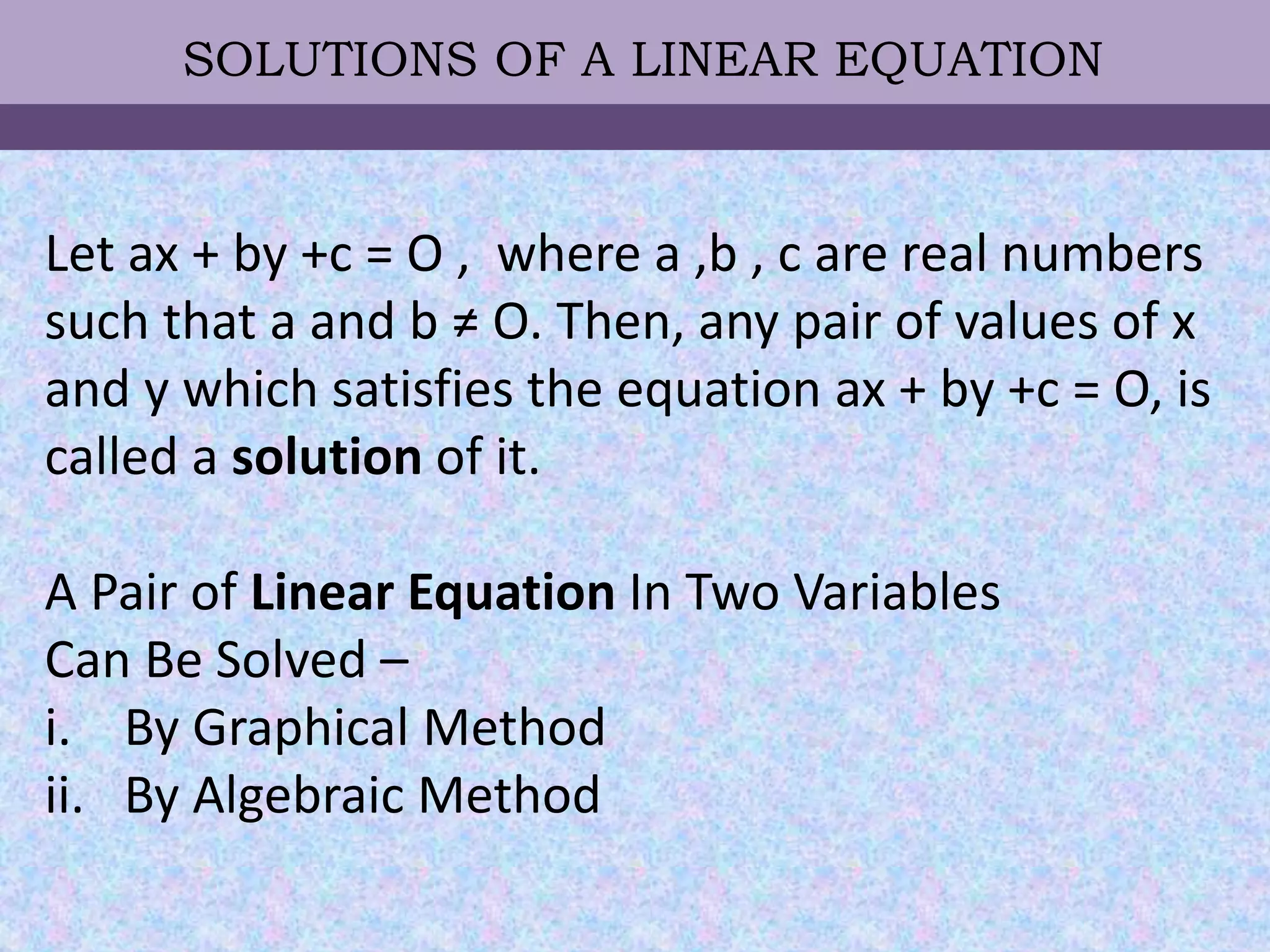 Linear equations Class 10 by aryan kathuria | PPTX