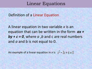 Linear equations Class 10 by aryan kathuria | PPTX