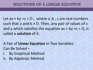 Linear equations Class 10 by aryan kathuria | PPTX
