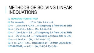 Linear equations in 1 variable | PPTX | Physics | Science