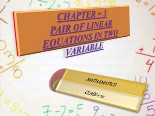 Linear equations in 2 variables | PPTX