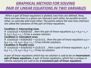 Linear equations in 2 variables | PPTX