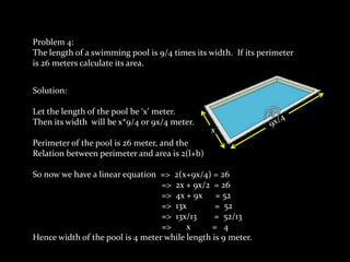 Linear equations in one variable | PPTX