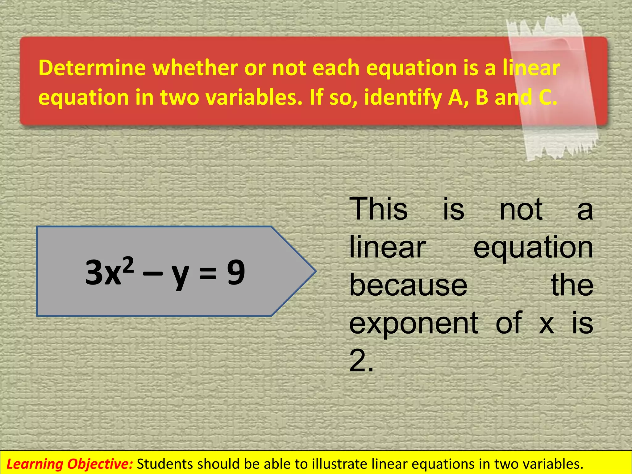 Linear Equations in Two Variables | PPT