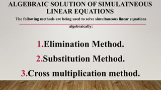 Linear equations in two variables | PPTX