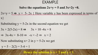 Linear equations in two variables | PPTX