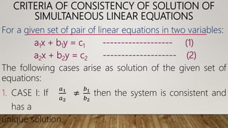 Linear equations in two variables | PPTX