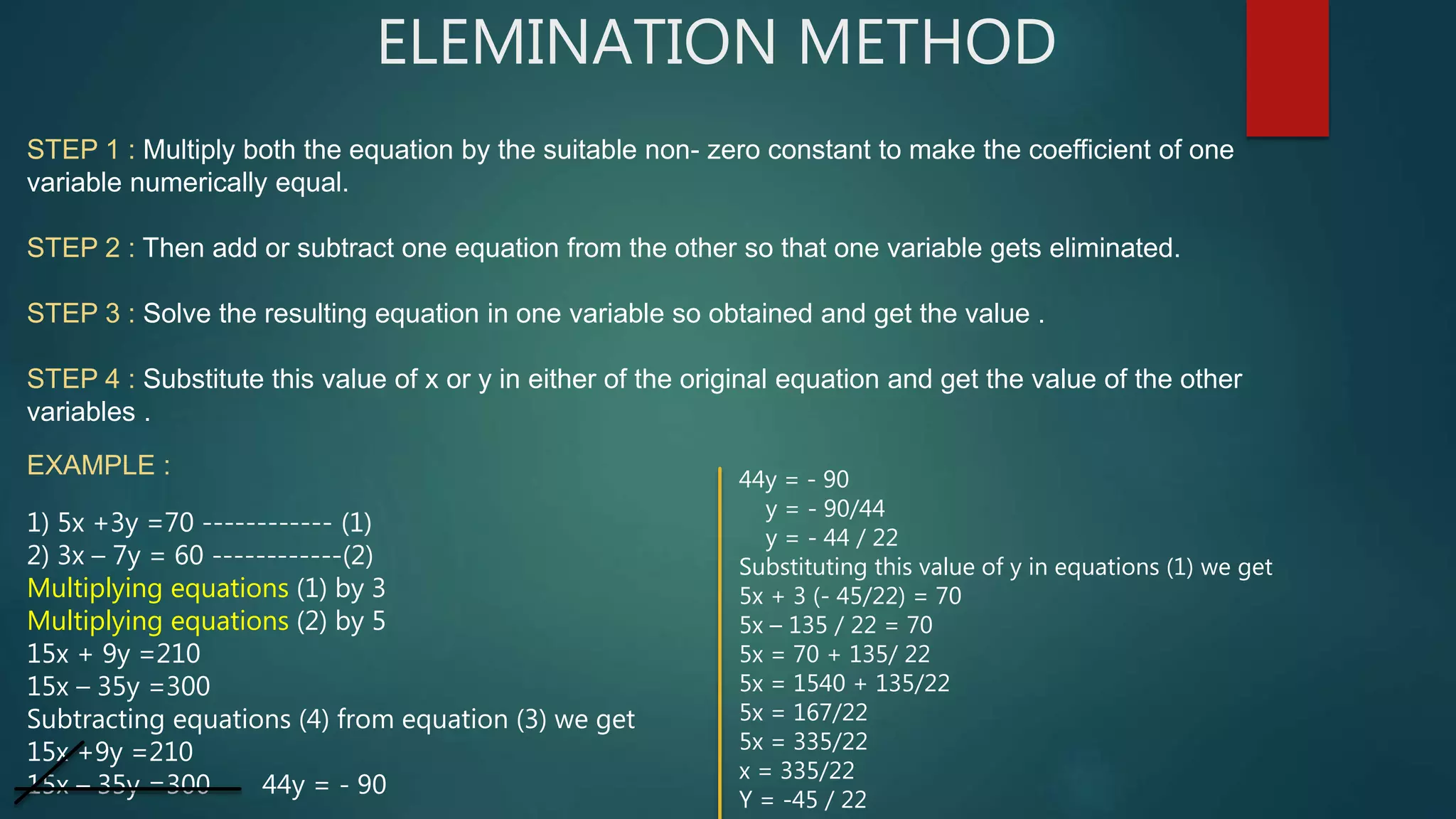 Linear equations in two variables | PPT