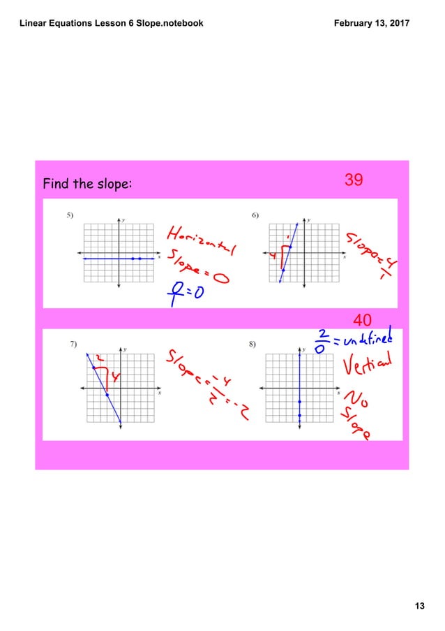Linear equations lesson 6 slope | PDF | Geology | Science