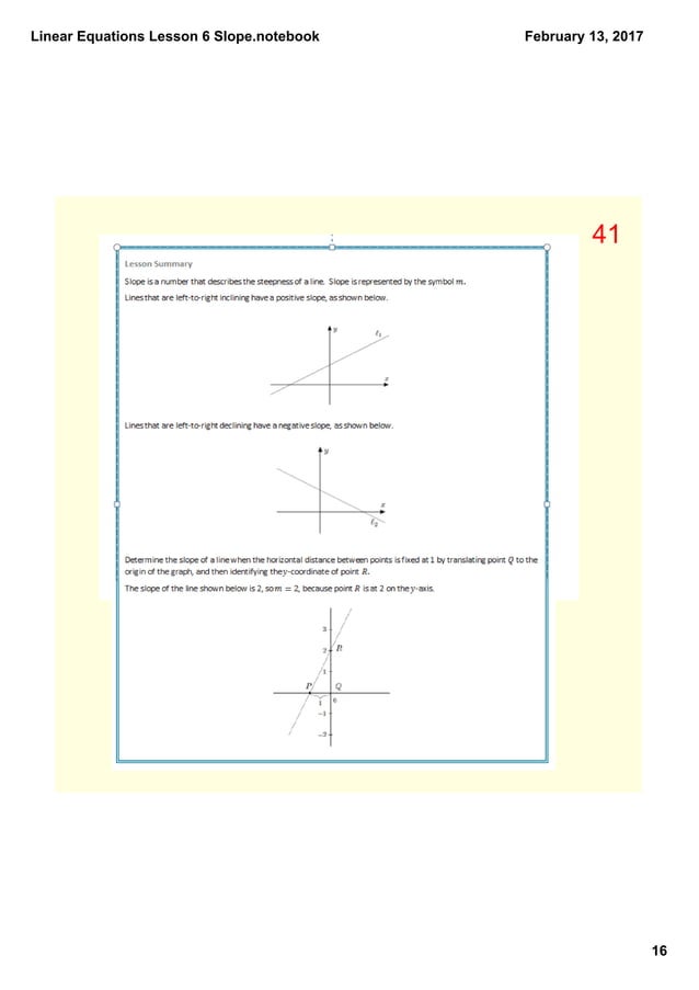 Linear equations lesson 6 slope | PDF | Geology | Science