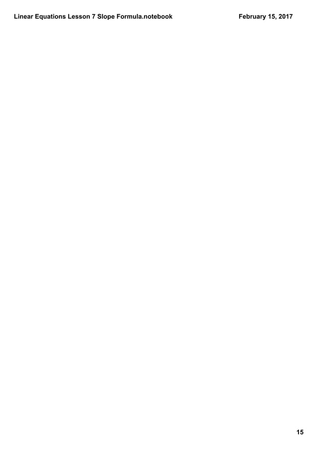 Linear equations lesson 7 slope formula | PDF