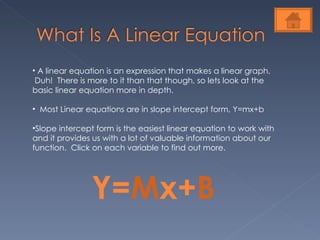 Linear Equations Ppt | PPT