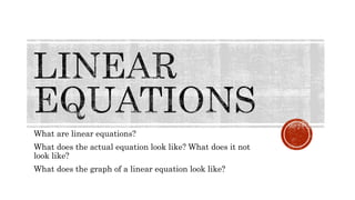 Linear equations reading | PPTX