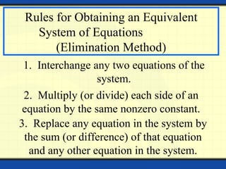 Linear equations rev | PPT