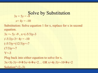 Linear equations rev | PPT