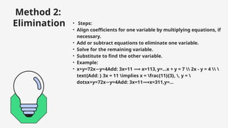 Linear Equations with One Variable Education Presentation in White Purple Green Simple Lined ...