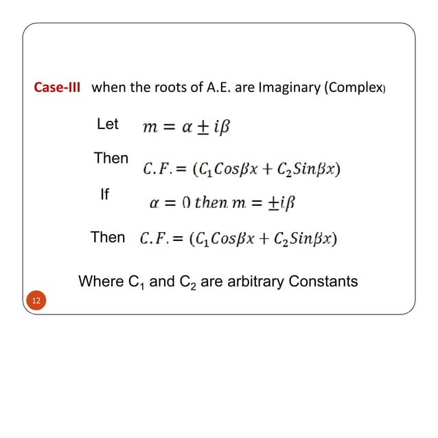 Linear Equation with constant coefficient.pptx | Free Download Linear Equation with constant coefficient.pptx | Free Download