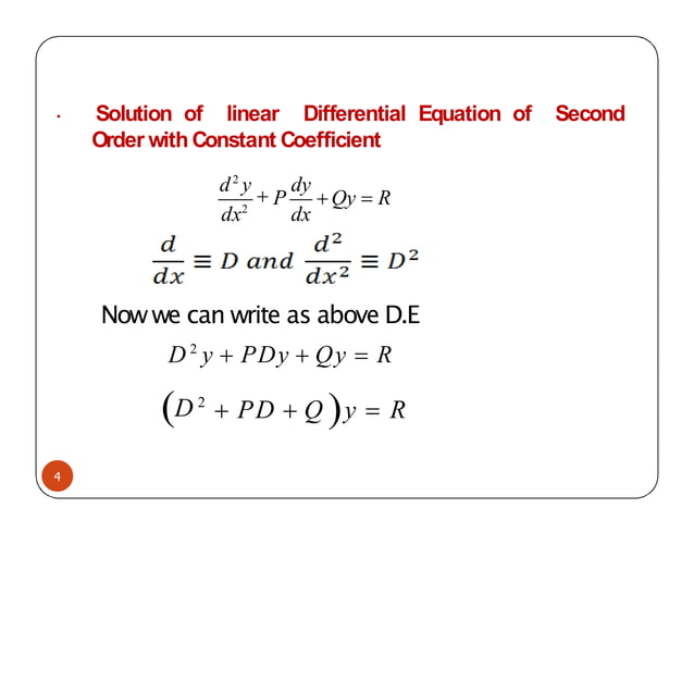 Linear Equation with constant coefficient.pptx | Free Download