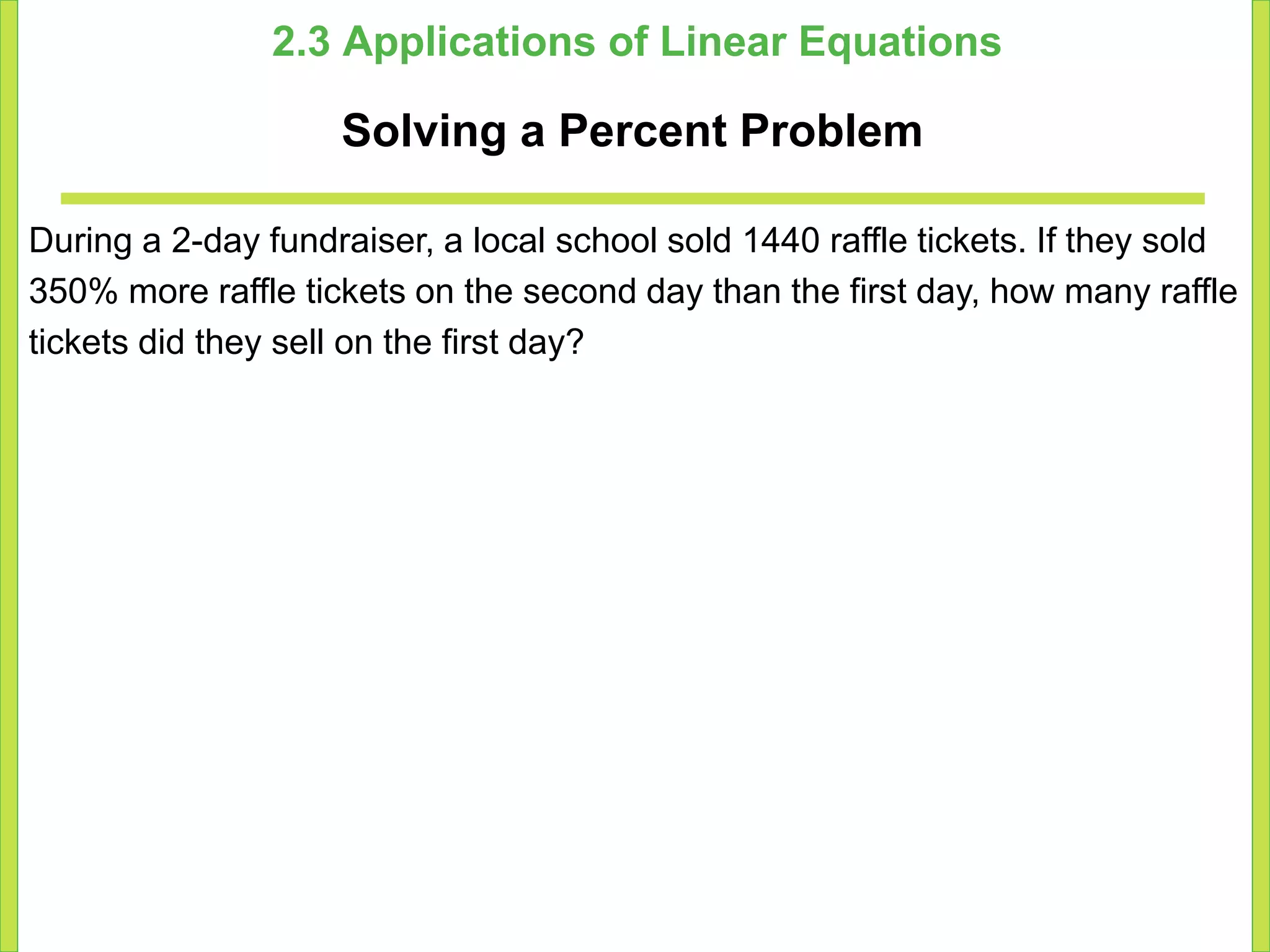 Linear Equation Word Problem Complete.ppt
