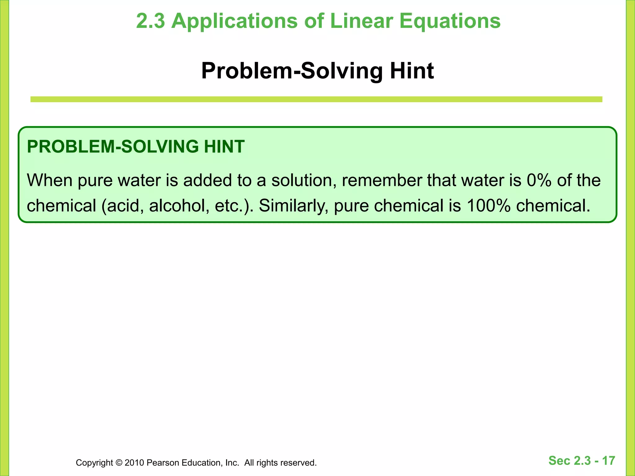 Linear Equation Word Problem Complete.ppt