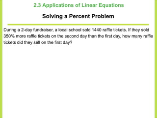 Linear Equation Word Problem Complete.ppt