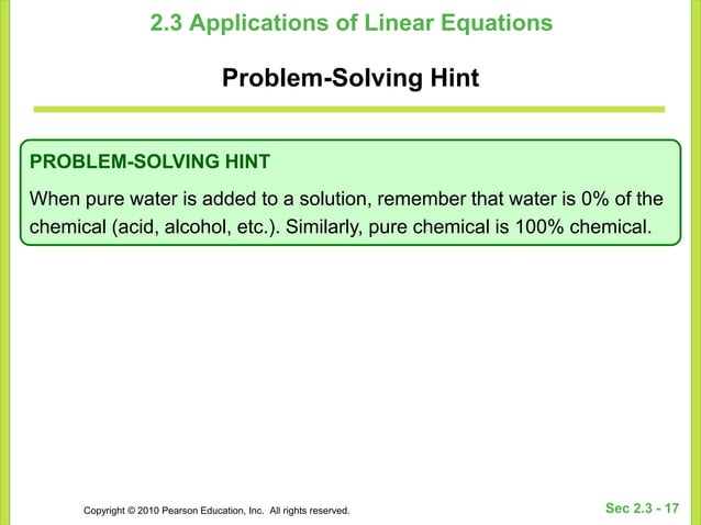 Linear Equation Word Problem Complete.ppt
