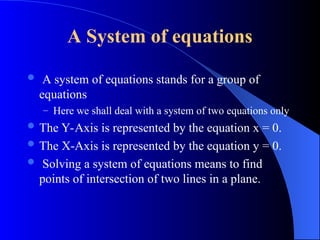 A pair of linear Equations in Two Variables | PPT