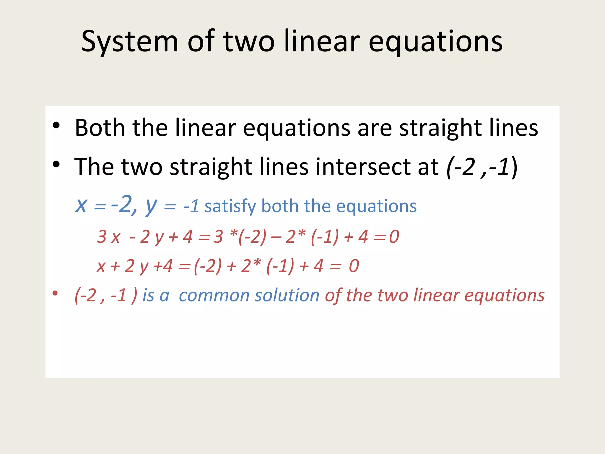 CLASS X MATHS LINEAR EQUATIONS | PPT