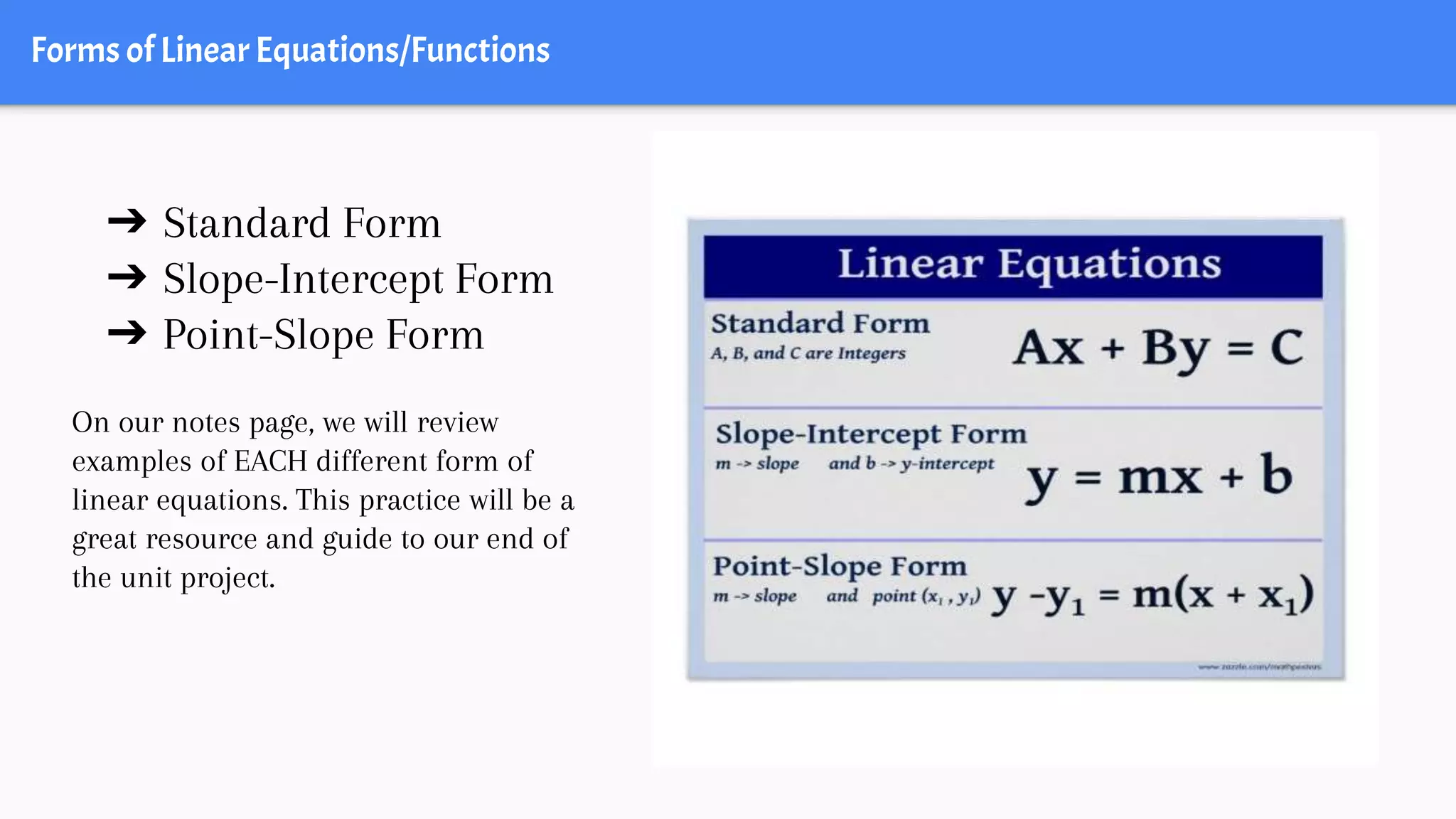 Linear & Exponential Equations/Functions | PPT