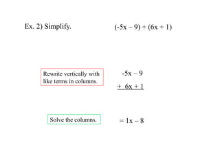 Linear expressions for 7th grade mathematics learners | PPT