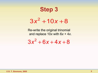 Factoring Trinomials | PPT