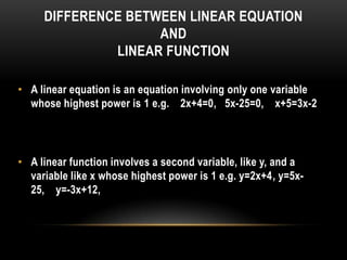 Linear functions | PPTX