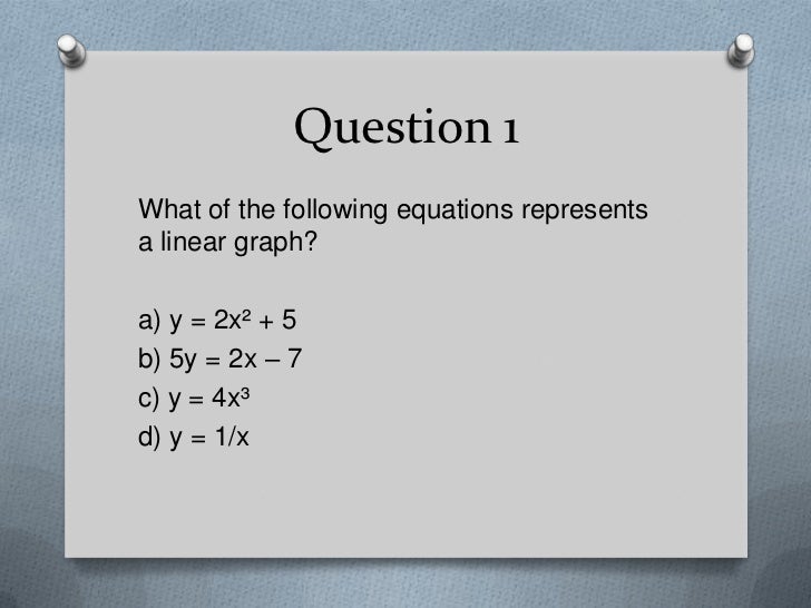 Linear graphs qwizdom