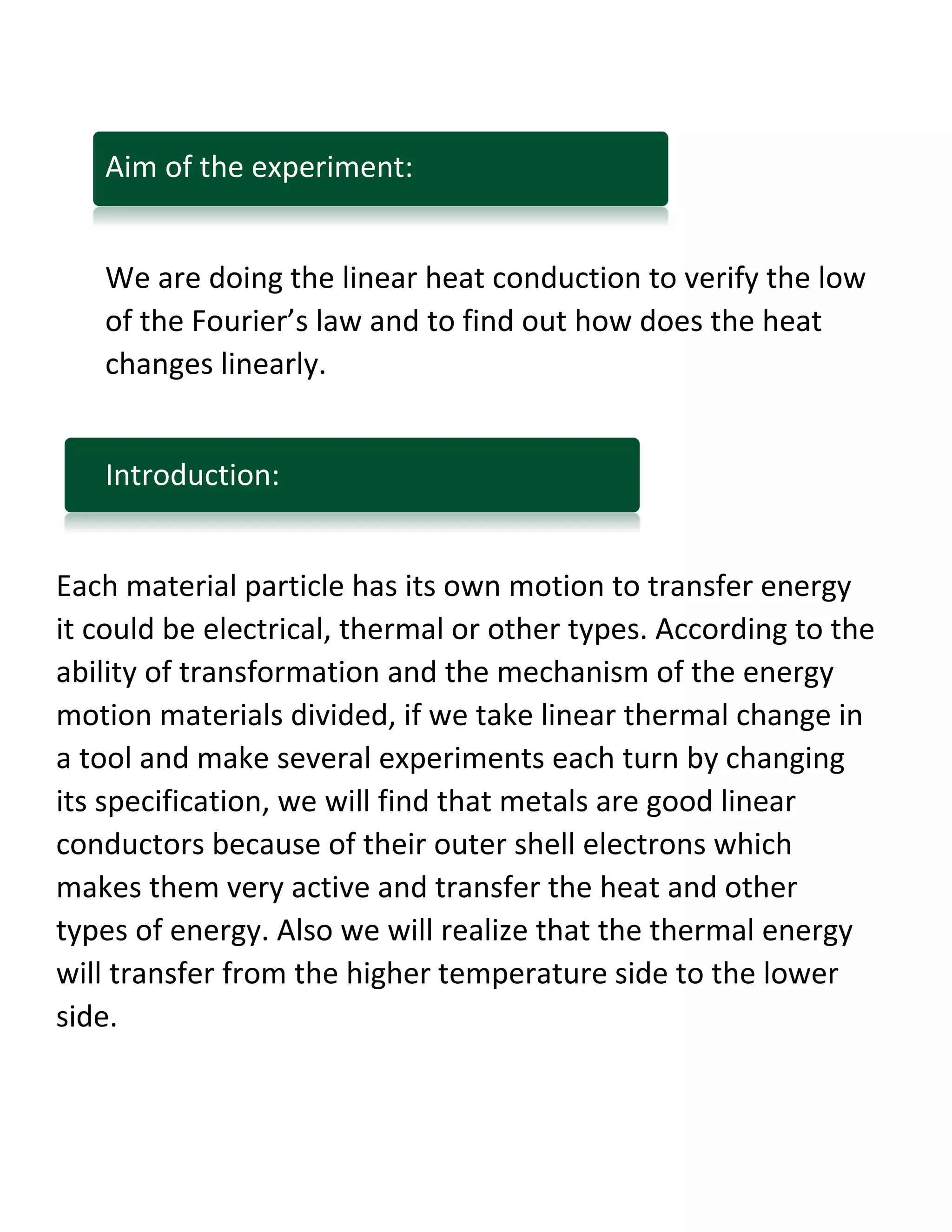 Linear heat conduction(Brass 25) | PDF