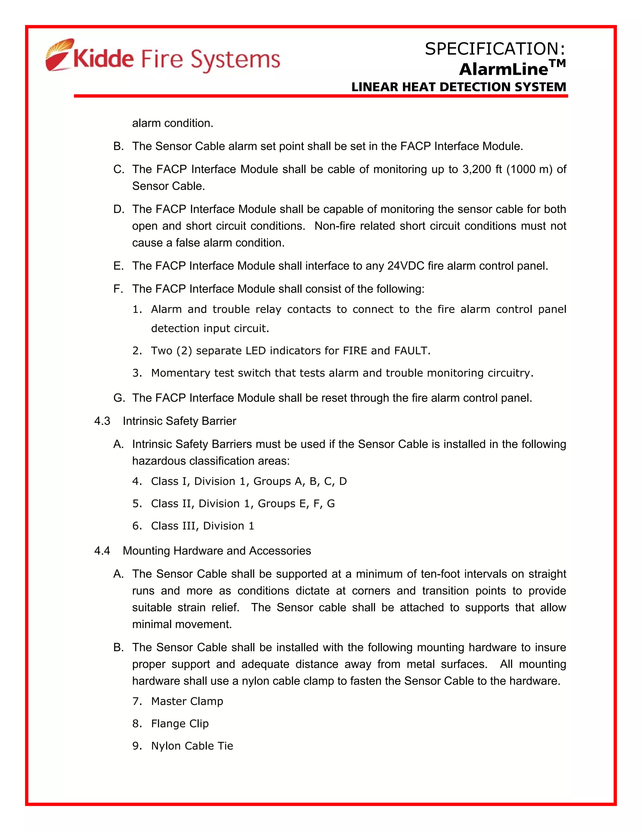 Linear heat detection_spec | PDF