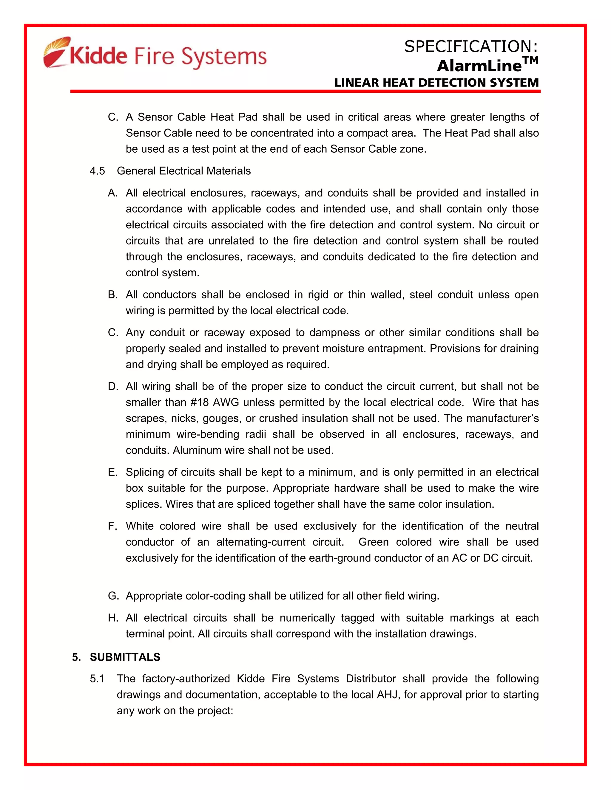 Linear heat detection_spec | PDF