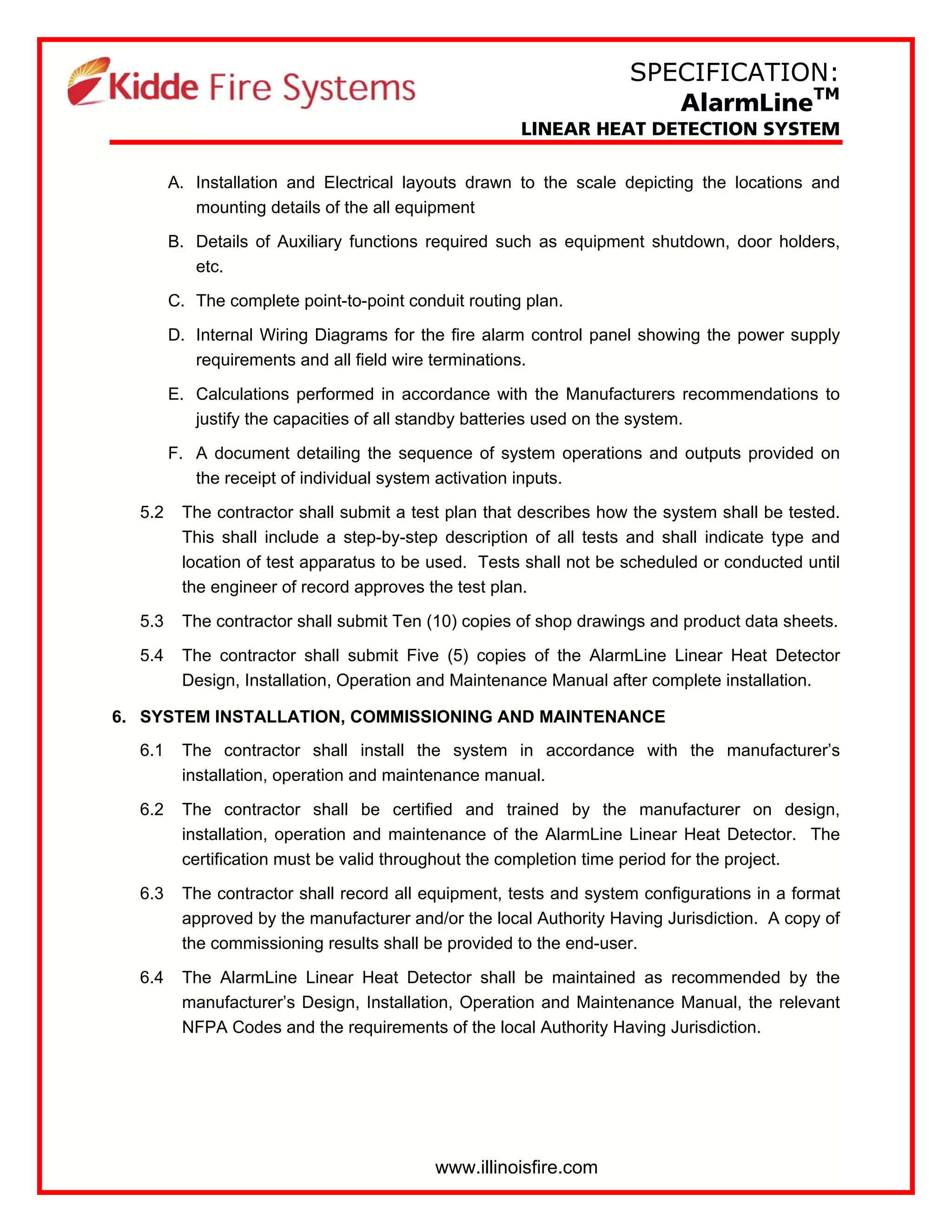 Linear heat detection_spec | PDF