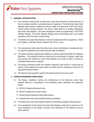 Linear heat detection_spec | PDF