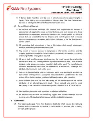Linear heat detection_spec | PDF