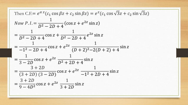 Homogeneous Linear Differential Equations | PPTX