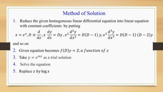 Homogeneous Linear Differential Equations | PPTX