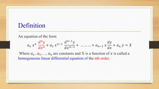 Homogeneous Linear Differential Equations | PPT
