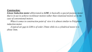 Linear inductor motor modified | PPTX | Physics | Science