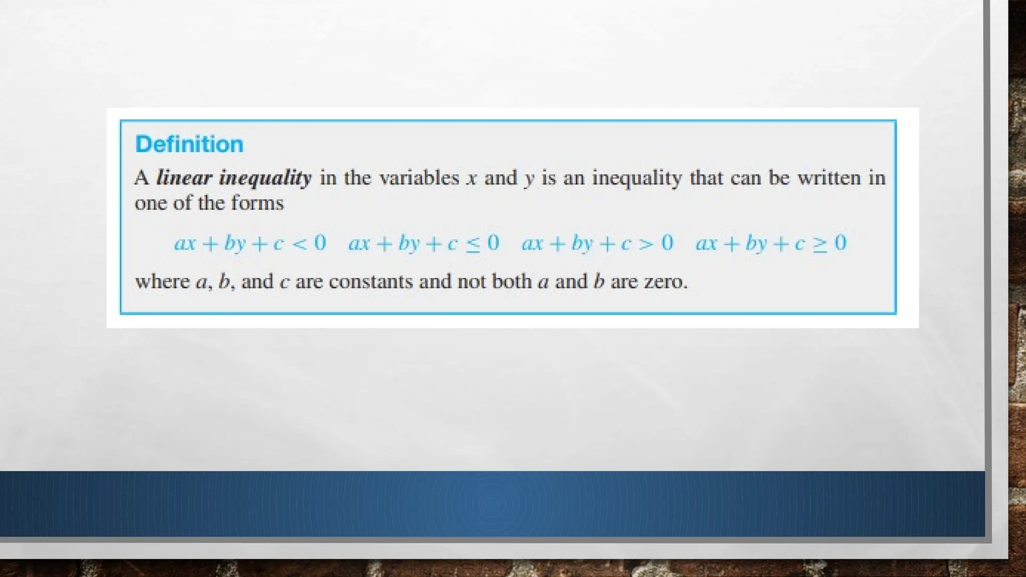 Ch 7 Linear Programming(inequality).pptx Ch 7 Linear Programming(inequality).pptx