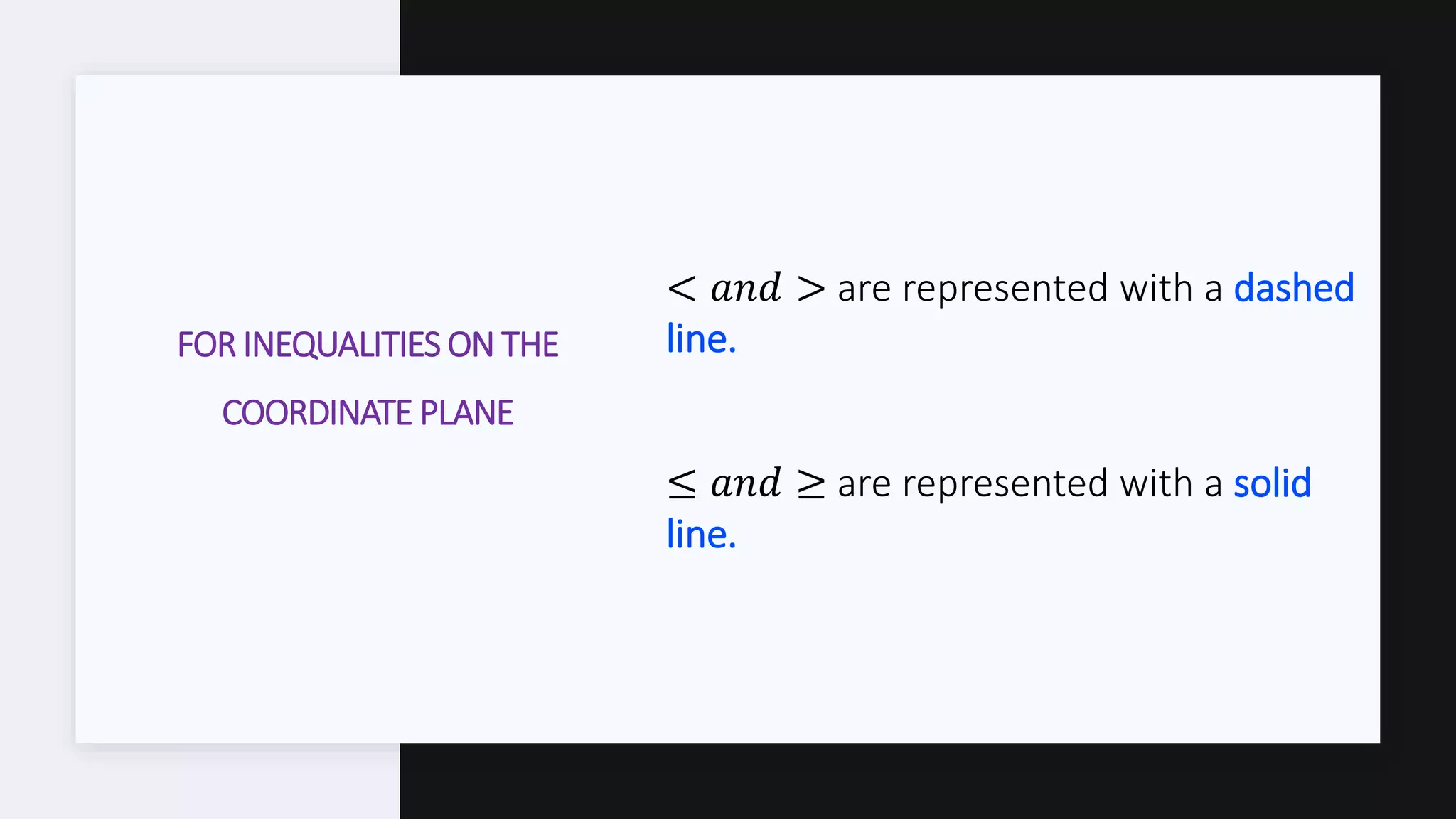 Linear inequalities in one variable | PPTX