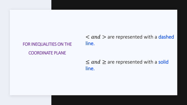 Linear inequalities in one variable | PPT